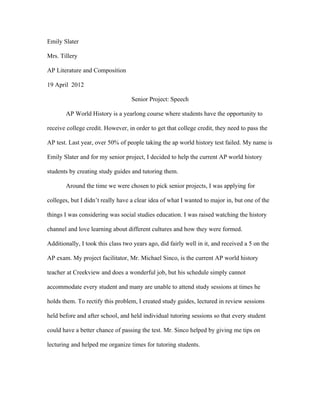 Senior Project Speech | DOC