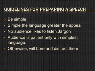 How to create an effective Speech | PPTX