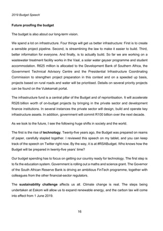 South Africa's 2019 Budget speech | PDF | Business Accounting & Finance | Business