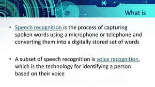 Speech Recognition | PPT
