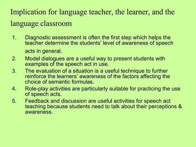 Speech Act (Andrew D. Cohen)