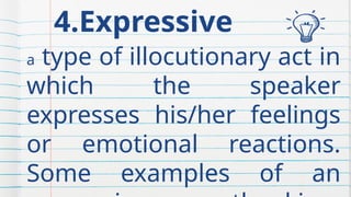 Oral communication speech acts about locutionary act, illocutionary act ...