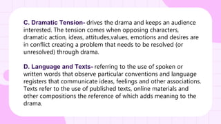 the history and elements of drama presented by group 1 | PPTX