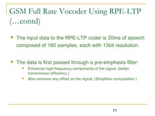 Speech compression-using-gsm | PPT