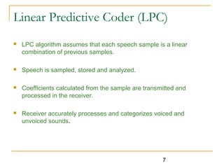 Speech compression-using-gsm | PPT | Free Download