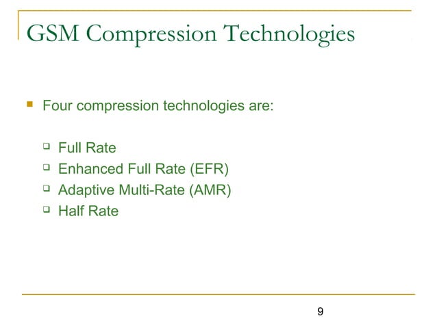 Speech compression-using-gsm | PPT