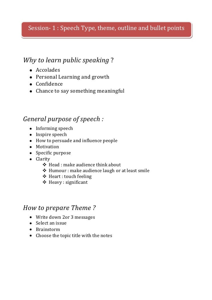 Speech Preparation Workshop By Risman