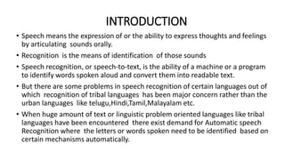 Speech-Recognition.pptx | Digital Audio | Computer Software and Applications