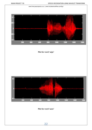 Speech recognition-using-wavelet-transform | PDF