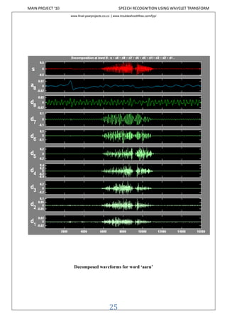 Speech recognition-using-wavelet-transform | PDF