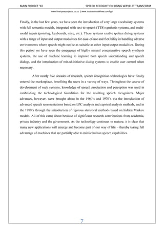 Speech recognition-using-wavelet-transform | PDF