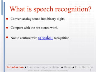 Speech Reognition Using FPGA Technology | PDF | Digital Audio | Computer Software and Applications