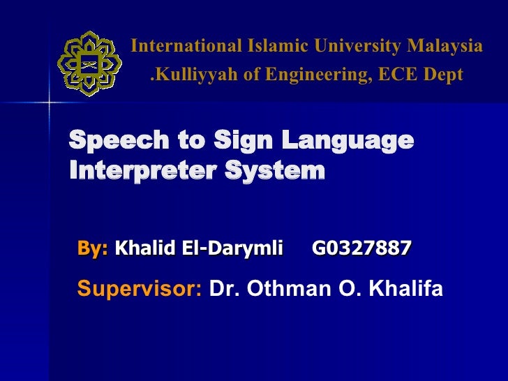 Speech To Sign Language Interpreter System