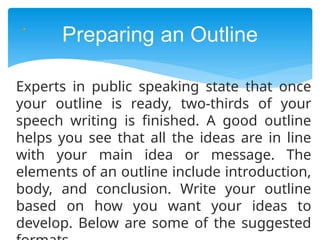 Speech-Writing-Process-Autosaved - in reading and wiritng skills | PPTX
