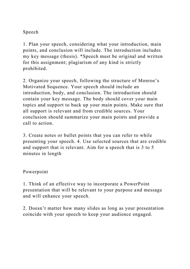 Speech1. Plan your speech, considering what your introduction, m.docx