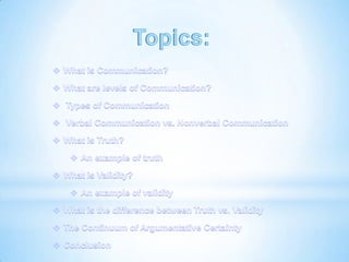 Truth vs. Validity | PPTX