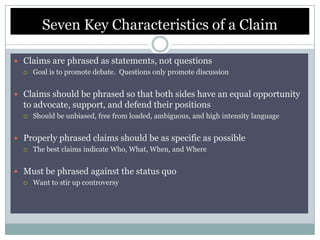 Speech 104 chapter 9 the claim | PPTX