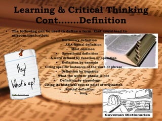 Chapter 6 Language & Critical Thinking | PPT