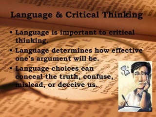 Chapter 6 Language & Critical Thinking | PPT