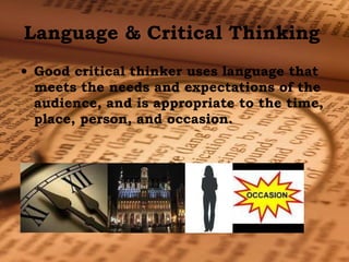 Chapter 6 Language & Critical Thinking | PPT