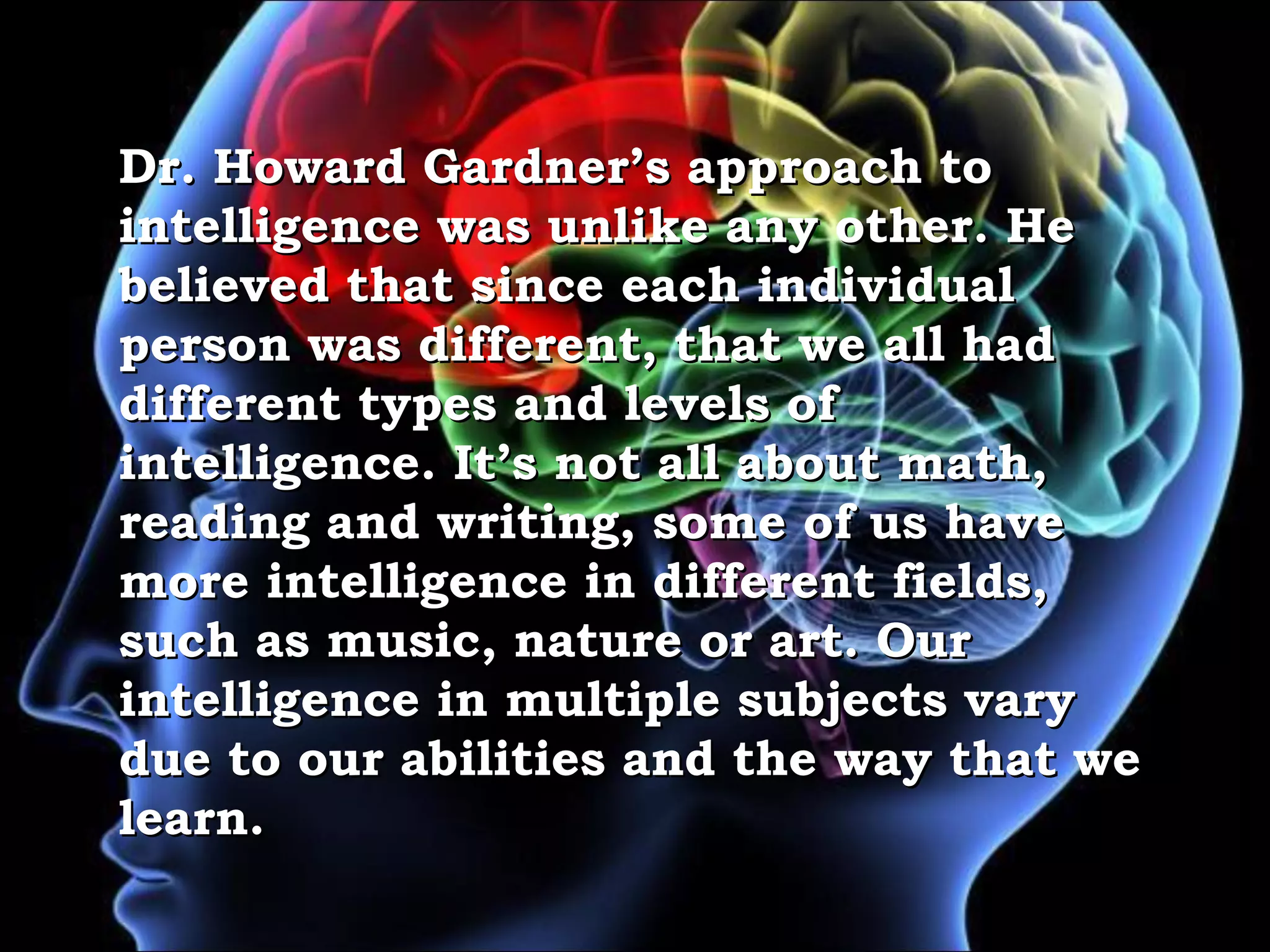 Speech 104 Multiple Intelligences | PPT