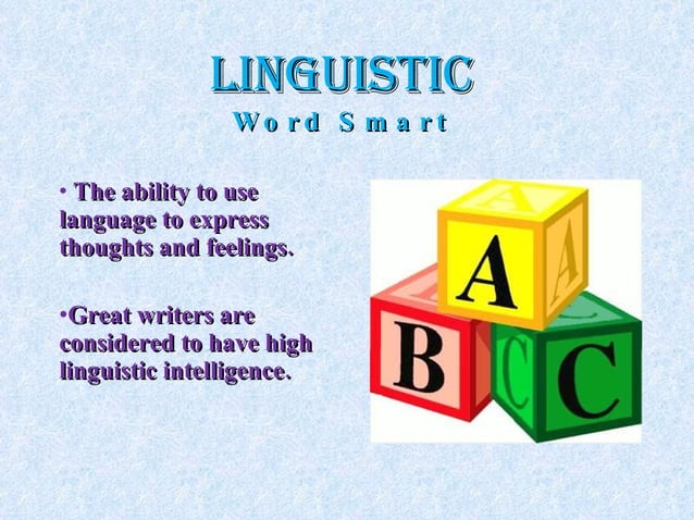 Speech 104 Multiple Intelligences | PPT
