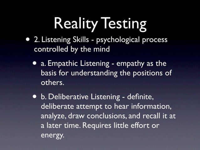 Speech 104 Discovering Our Realities | PPT