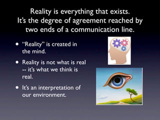 Speech 104 Discovering Our Realities | PPT