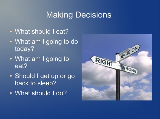 Making Decisions Speech 104 | PPT