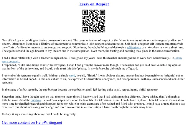 Speech About Respect | PPT