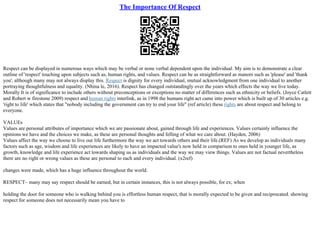 Speech About Respect | PPT