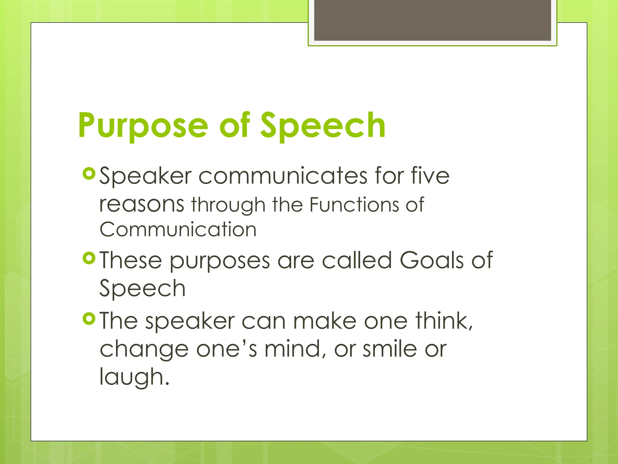 Types of SPEECH According to Purpose.ppt