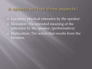 Speech act | PPTX