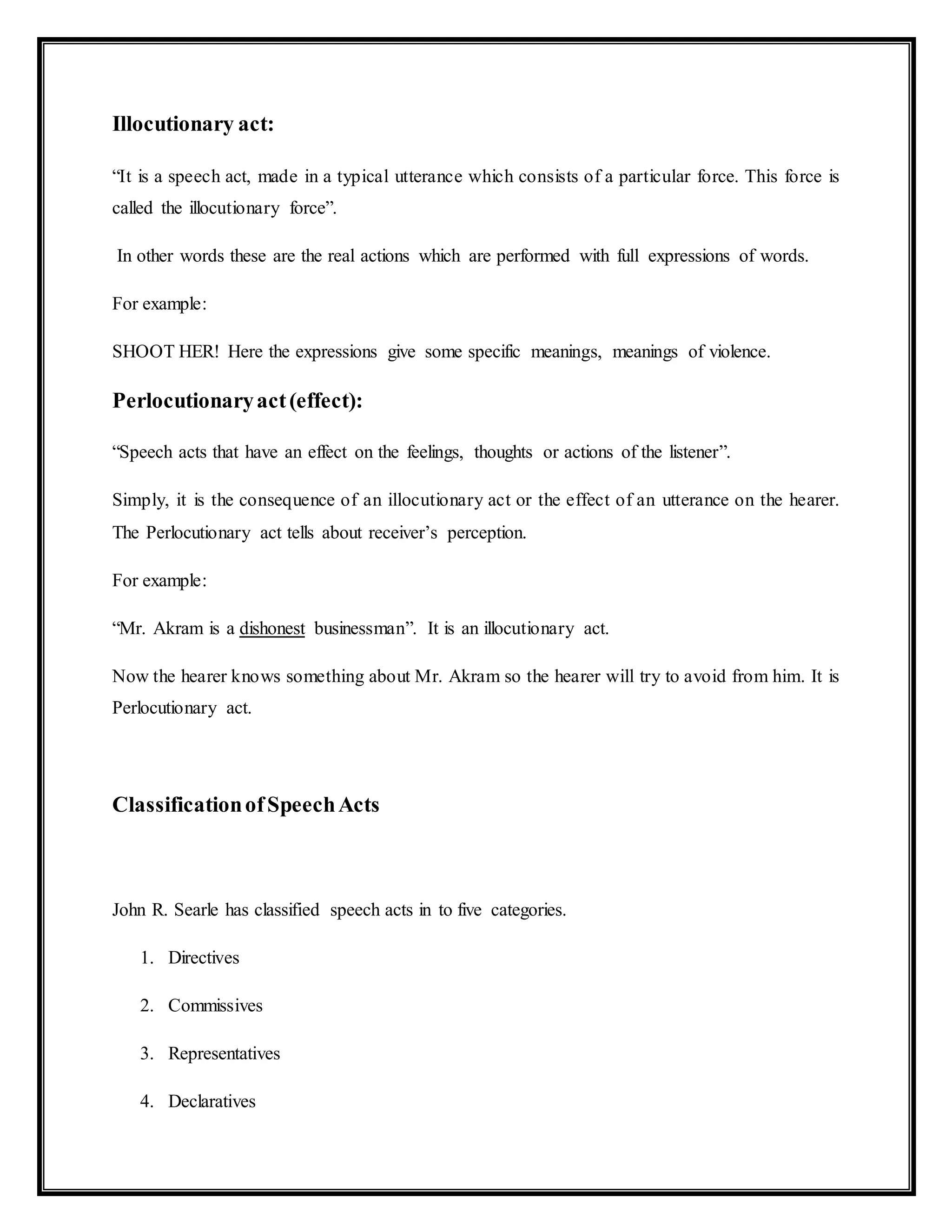 Speech act assignment | DOCX