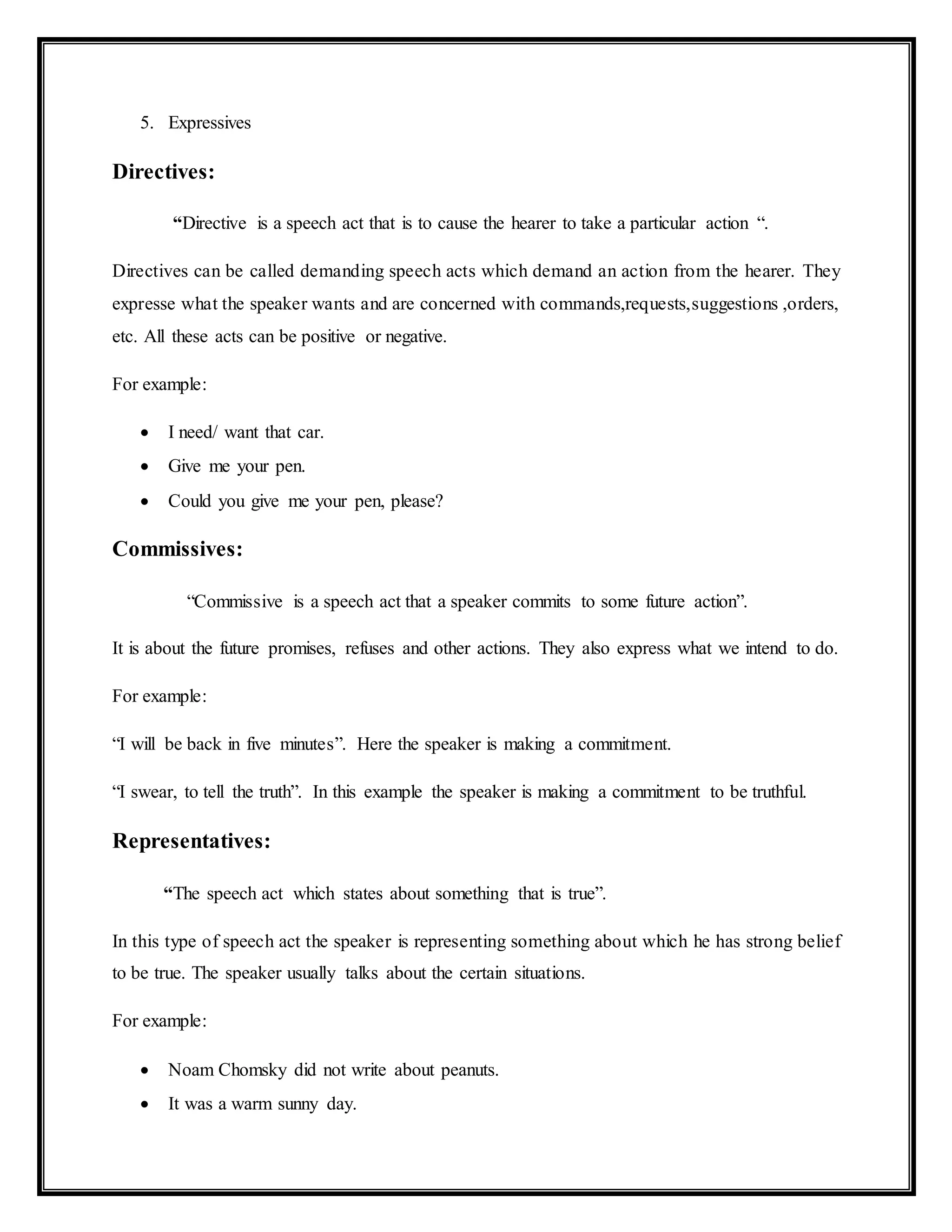 Speech act assignment | DOCX