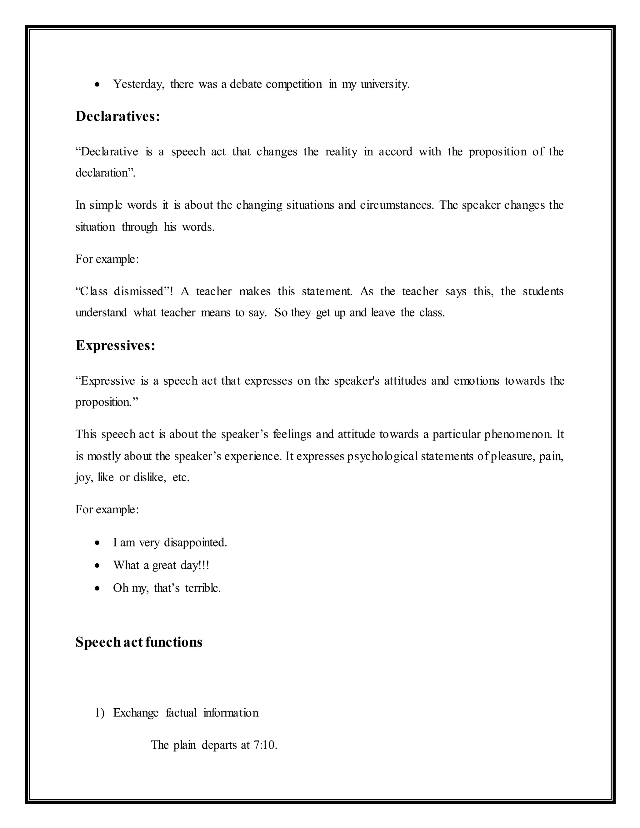 Speech act assignment | DOCX