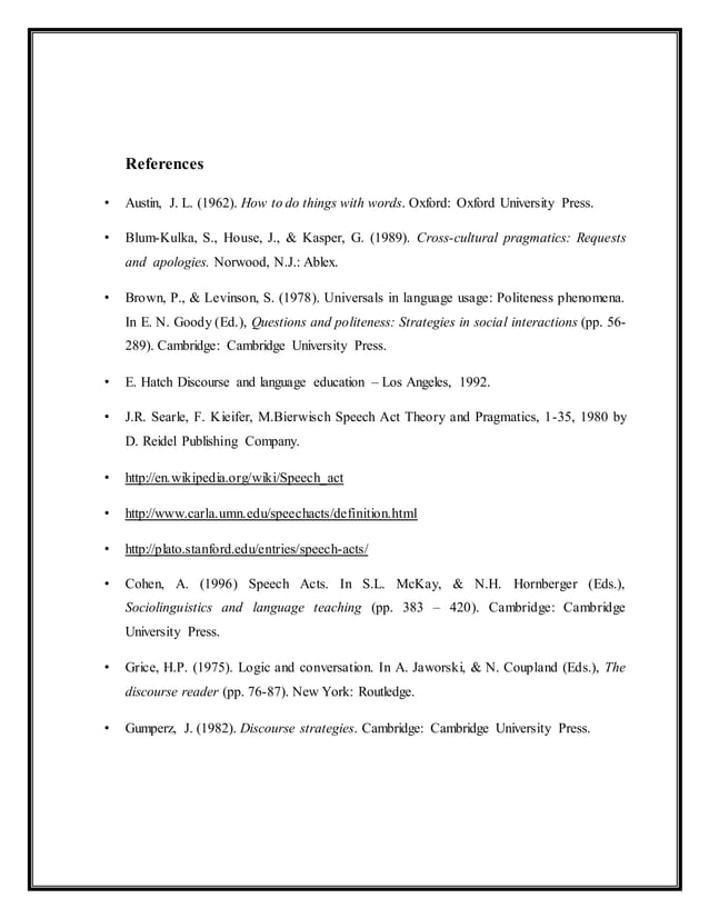 Speech act assignment | DOCX