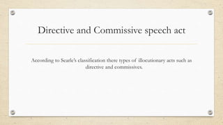 Speech act | PPTX