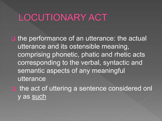 Speech act | PPTX
