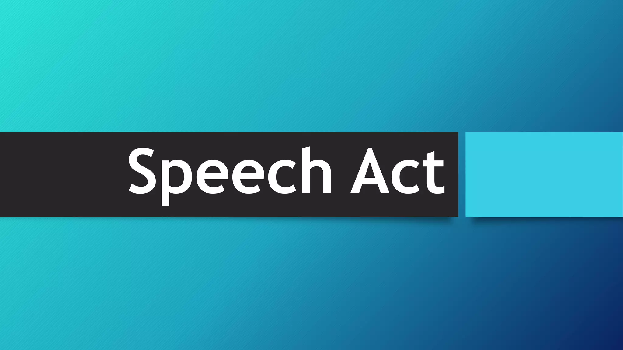 Speech Act | PPTX