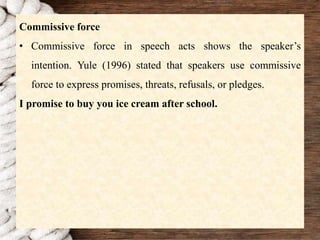PRAGMATICS: SPEECH ACTS | PPT