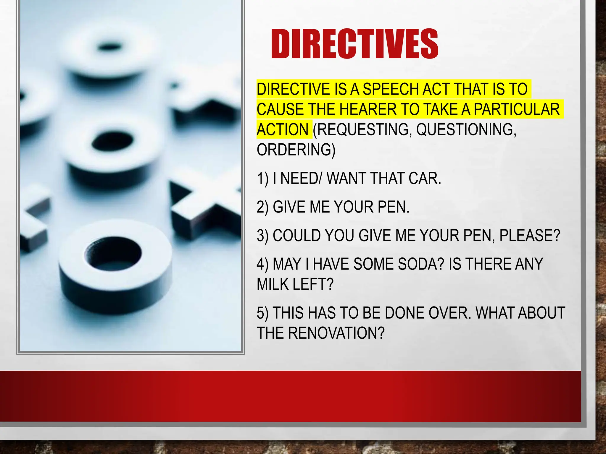 SPEECH ACT WITH EXAMPLES PRETEST AND POSTTEST.ppt