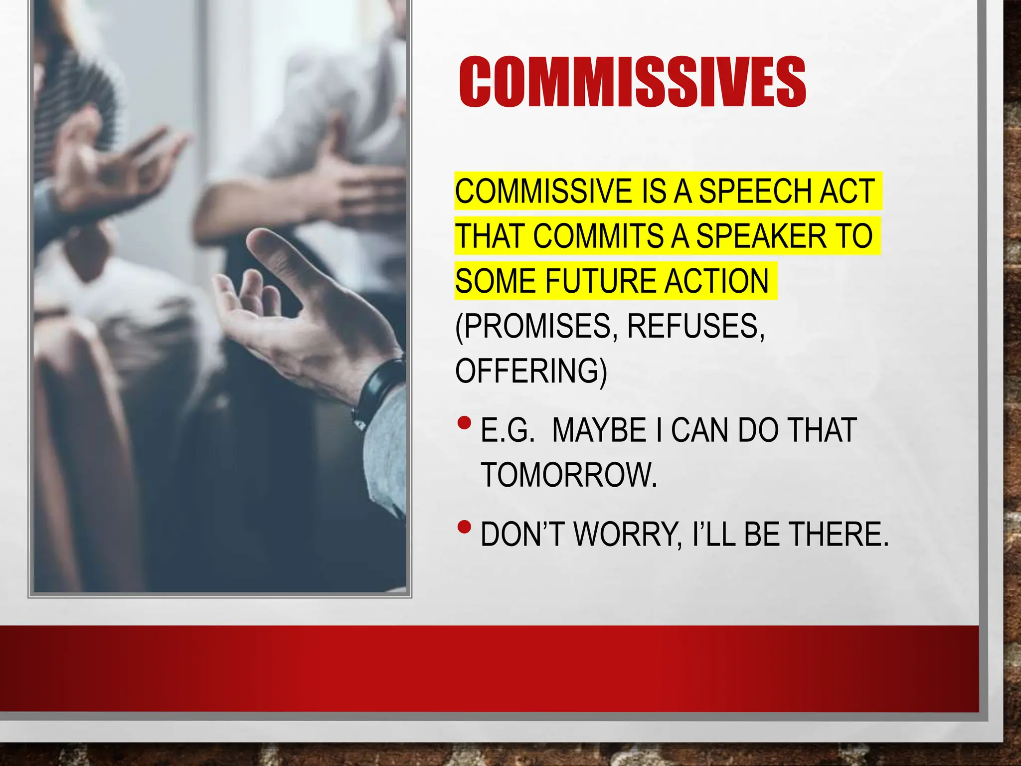 SPEECH ACT WITH EXAMPLES PRETEST AND POSTTEST.ppt