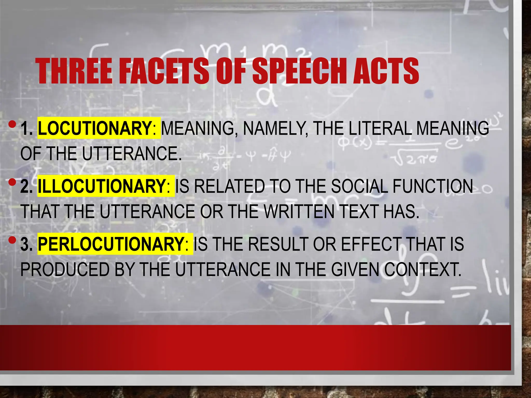 SPEECH ACT WITH EXAMPLES PRETEST AND POSTTEST.ppt