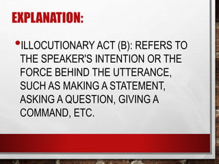 SPEECH ACT WITH EXAMPLES PRETEST AND POSTTEST.ppt