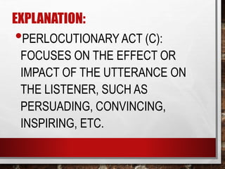 SPEECH ACT WITH EXAMPLES PRETEST AND POSTTEST.ppt