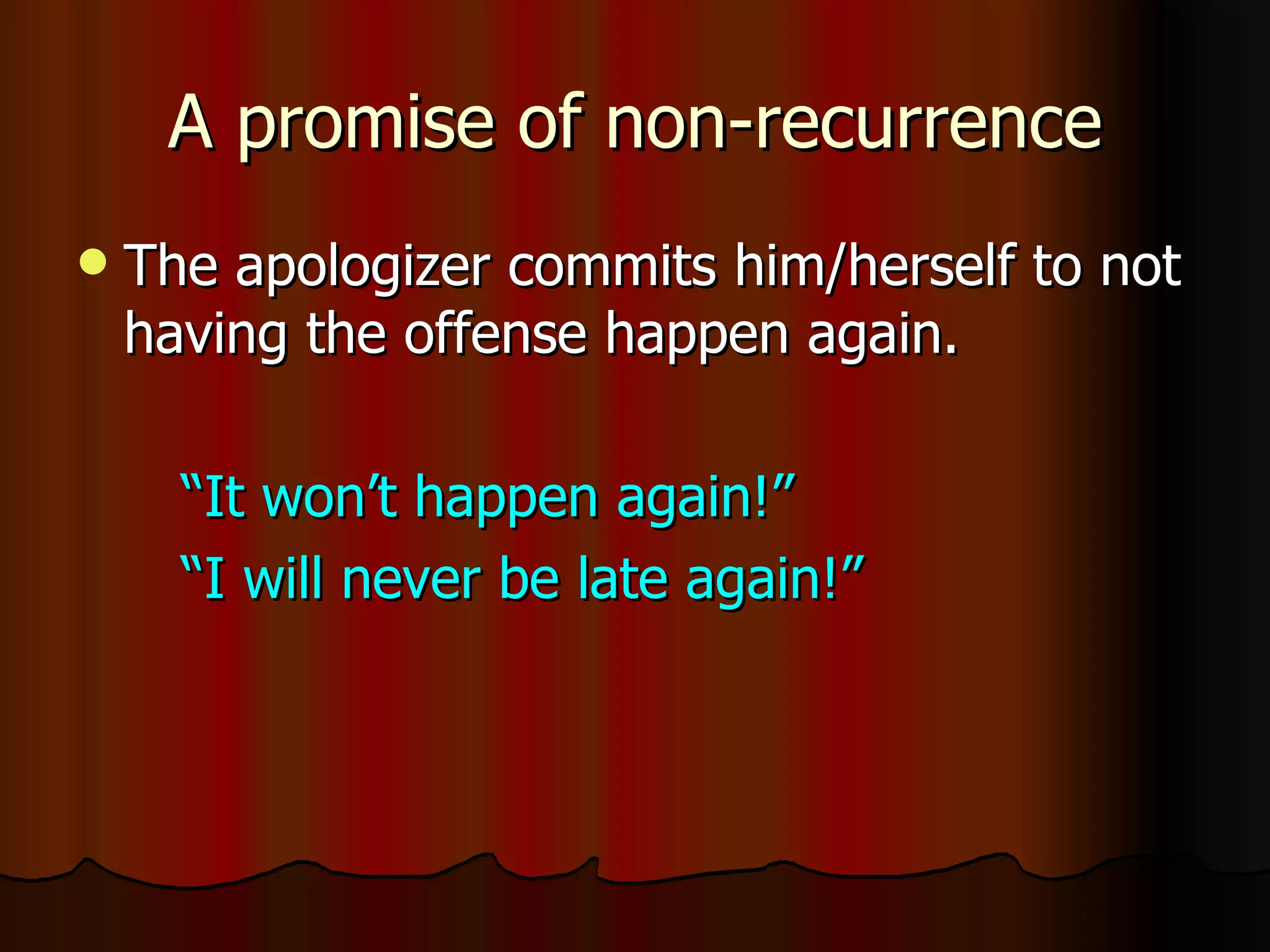 Speech Act Apologies | PPT