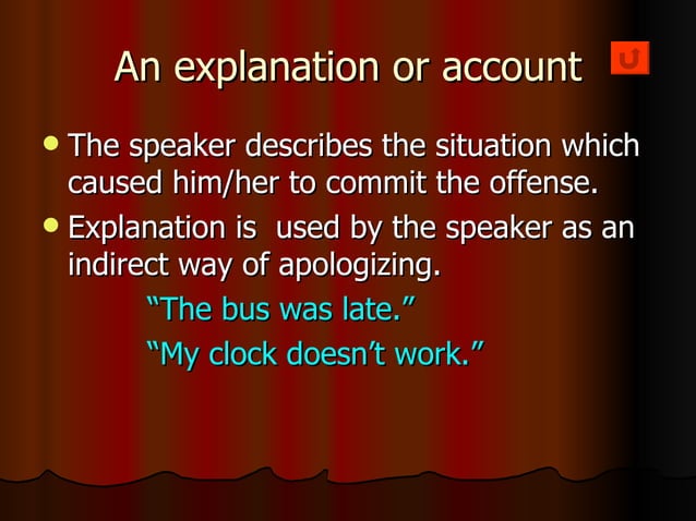 Speech Act Apologies | PPT