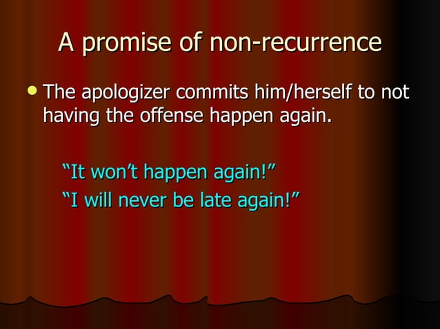 Speech Act Apologies | PPT