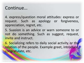 Speech act and speech event | PPTX